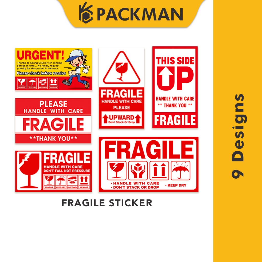 Fragile PP Sticker Fragile Sticker Warning Label Handle with Care ...