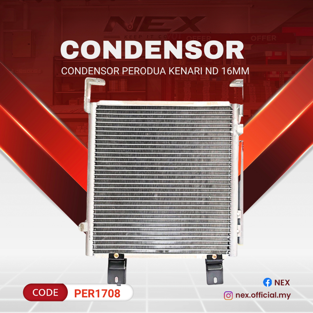 AIR COND CONDENSER NEW PERODUA KENARI ND 16MM (DENSO SYSTEM) | Shopee ...