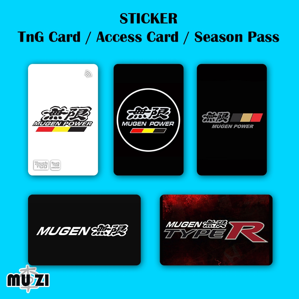 MUGEN TnG Card STICKER NFC STICKER Waterproof Thick Hard Material Mugen ...