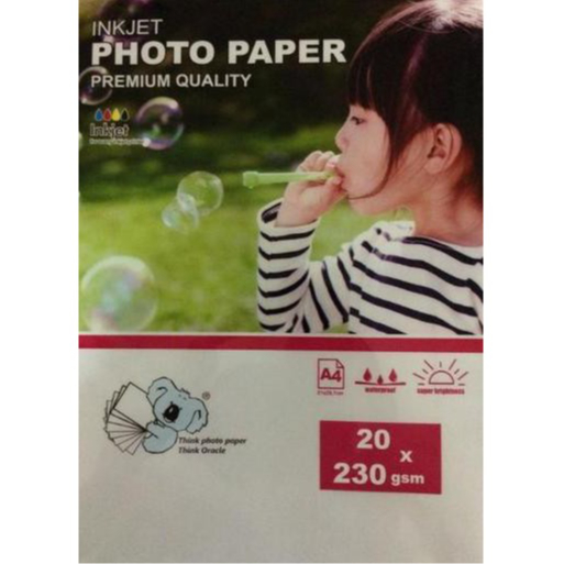 **KOALA A4 230GSM GLOSSY INKJET PHOTO PAPER ( 20 / 100 SHEETS ) | Shopee Singapore