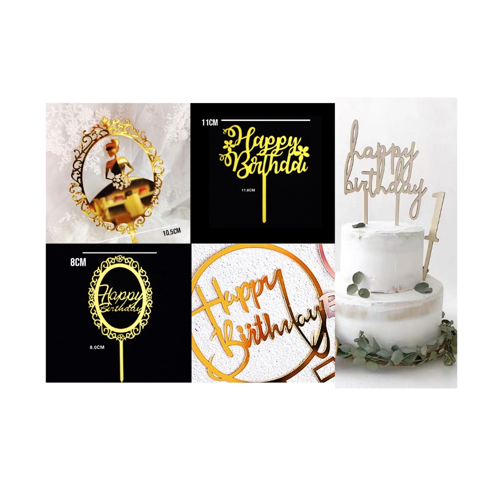 - Acrylic Wooden Happy Birthday Cake Topper HB topper Horse Unicorn ...