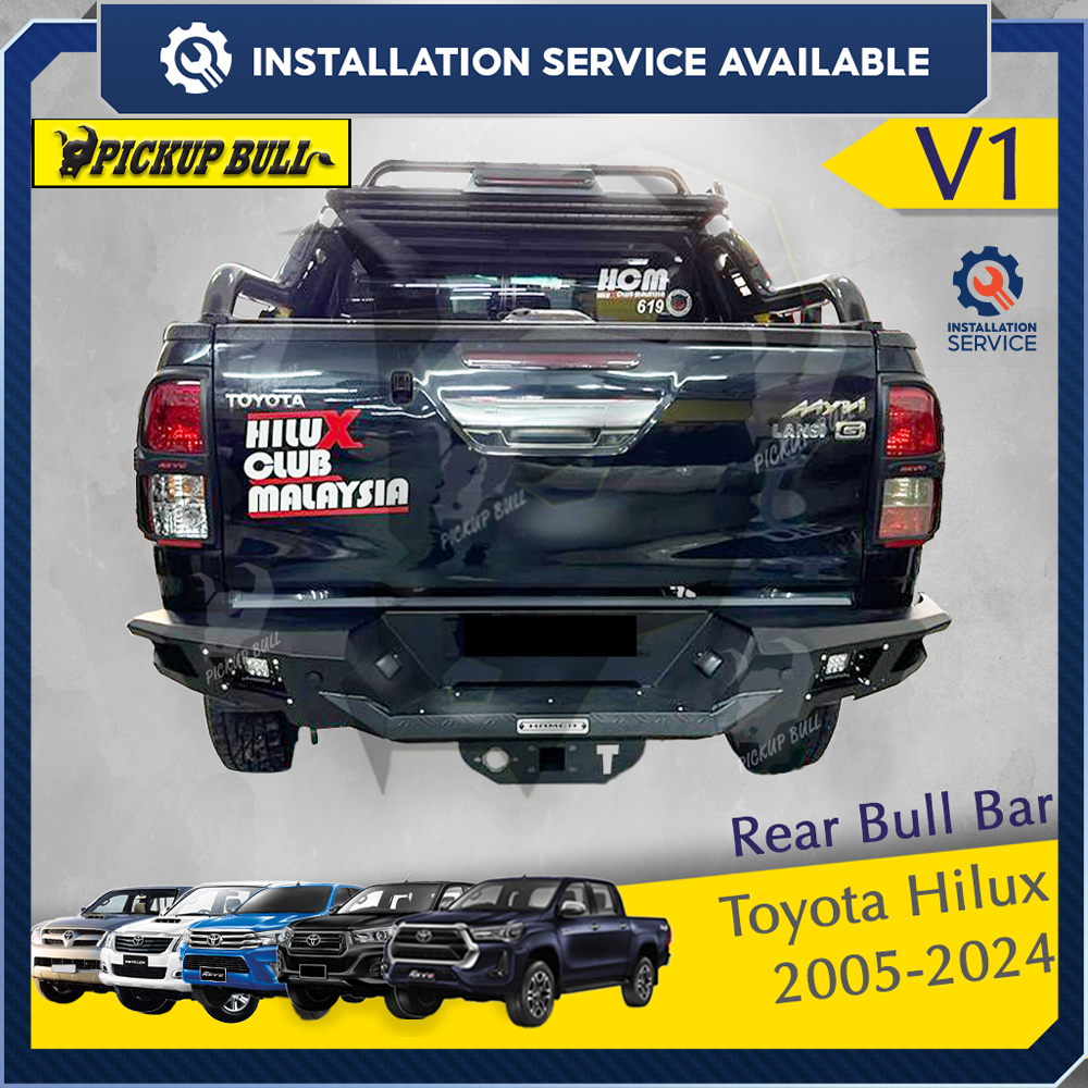 Toyota Hilux Revo Rocco Rogue Rear Bull Bar Metal Hilux Vigo Bull Bar ...