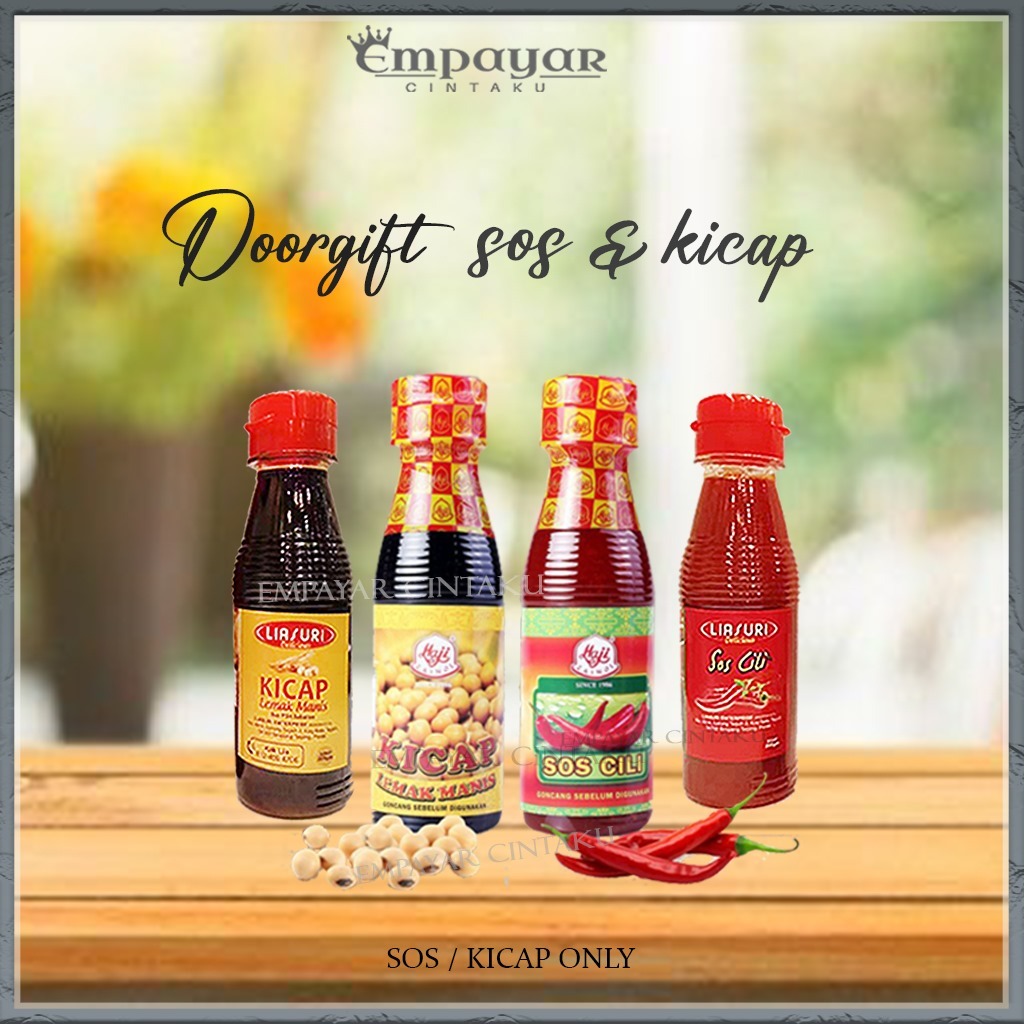 1 botol - Doorgift Sos Cili/Doofgift Kicap/KICAP BOTOL KECIL/SOS HALAL ...
