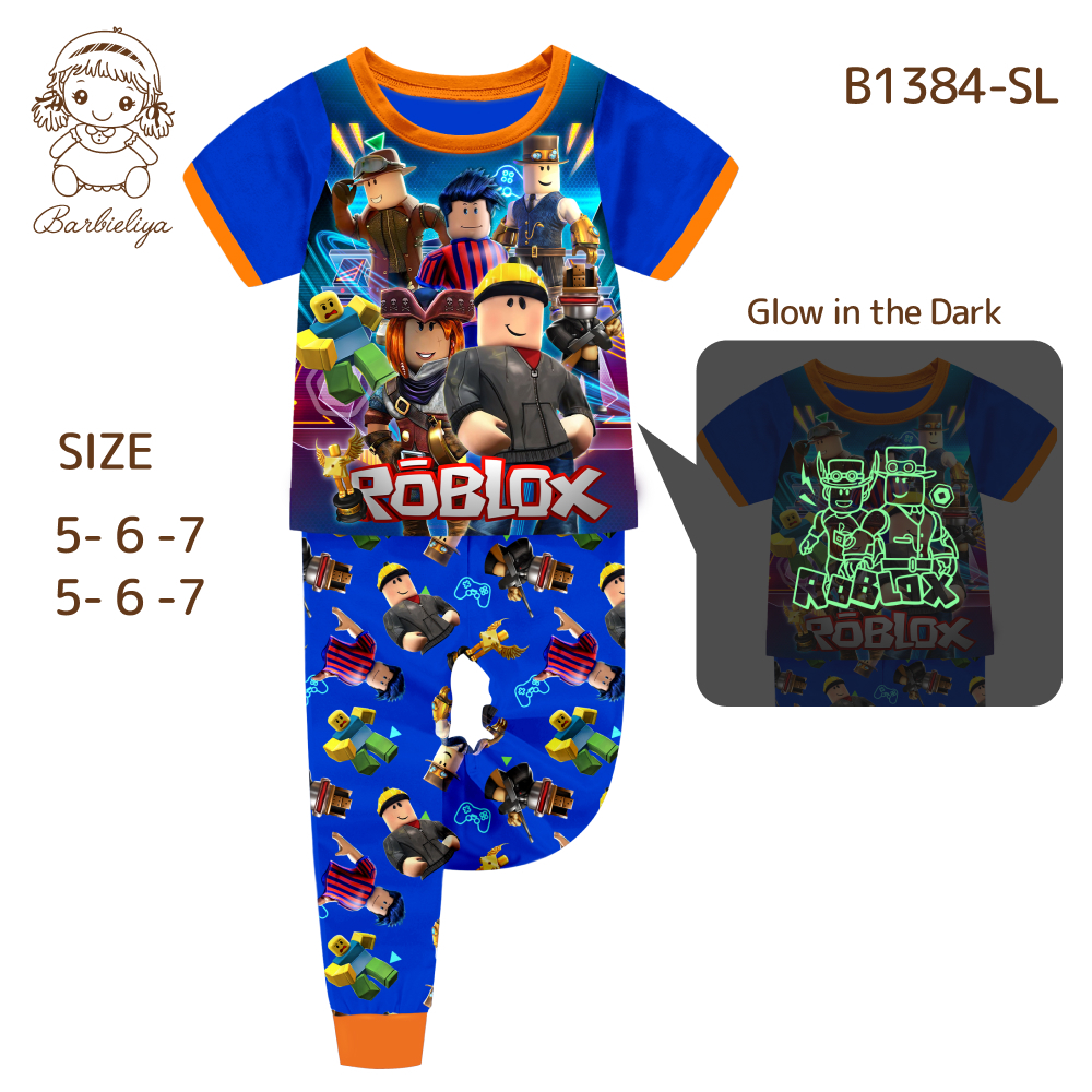 Barbieliya B1384SL Roblox Glow In The Dark Boy Pyjamas (5/10/11/12y ...