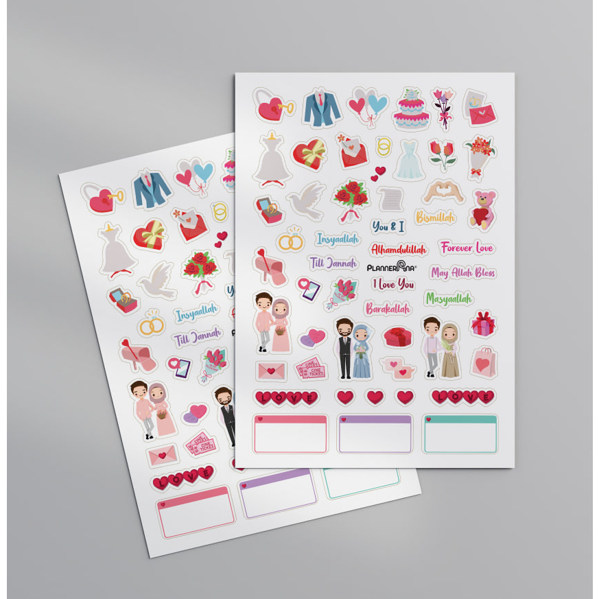 Wedding Till Jannah Sticker Planner Journal Scrapbook Muslim kawai ...