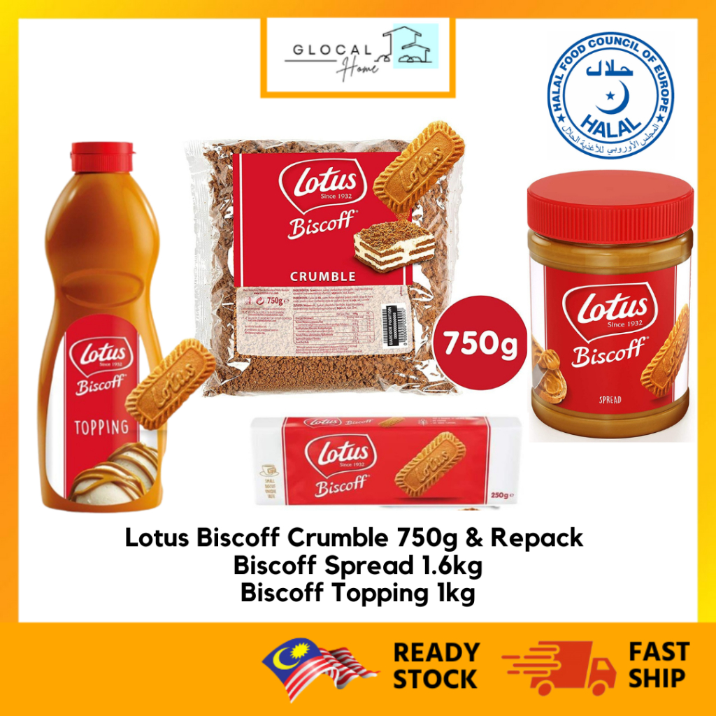LOTUS BISCOFF CRUMBLE 750G BISCOFF BISCUIT 250G LOTUS BISCOFF SPREAD 1 ...