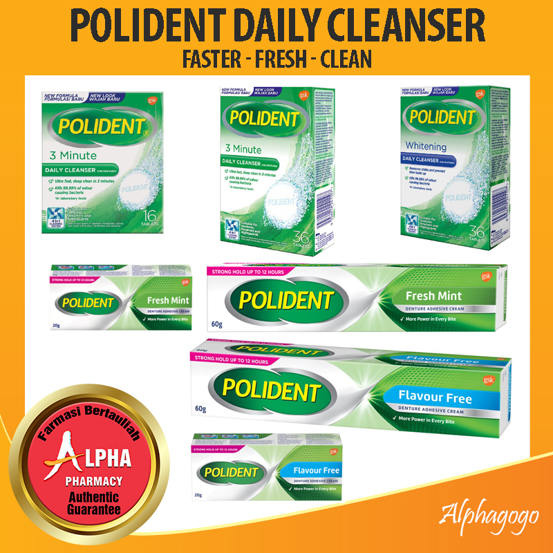 Polident 3 Minute Daily Denture Cleanser | Whitening Daily Cleanser ...