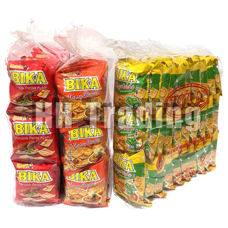 12g x 30’s BIKA KEROPOK SNACKS [CHICKEN / CURRY CHICKEN / VEGETABLE ...