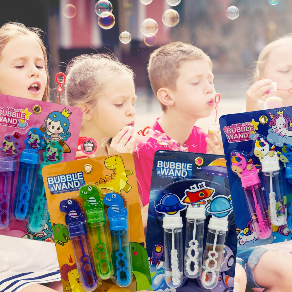 3 in 1 Pack Jimat Children's Blow Bubble Stick For Outdoor Party Water ...