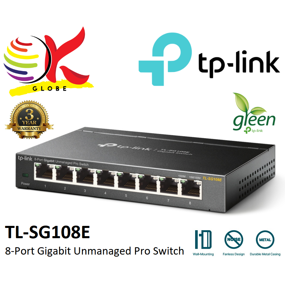 TP-LINK TL-SG108E 8-PORT / TL-SG105E 5-PORT / TL-SG116E 16-PORT GIGABIT ...