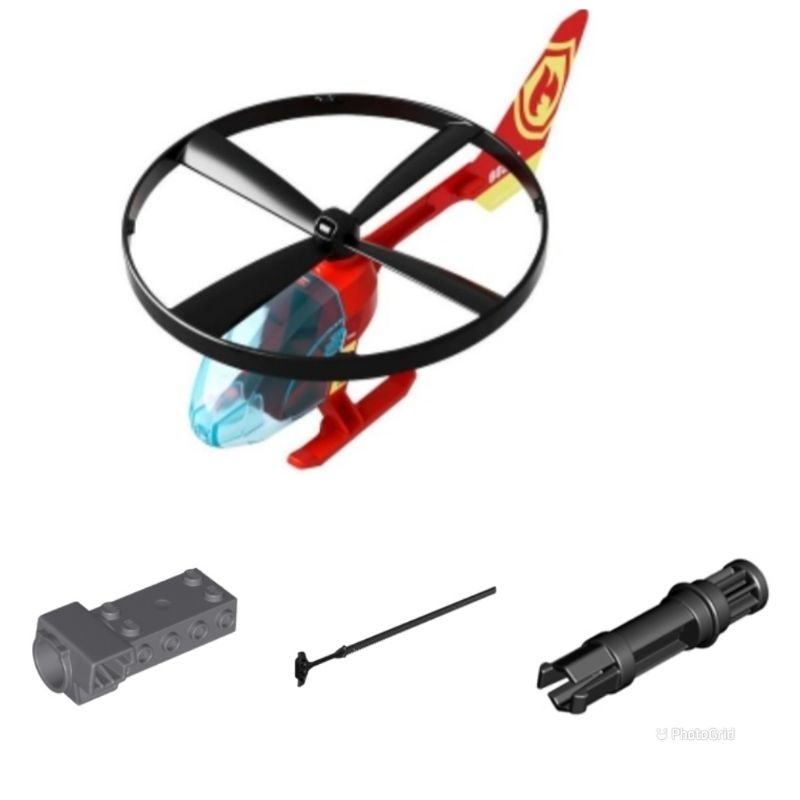 Lego Helicopter With Rip Cord and Spinner ( From 60248 ) | Shopee Singapore