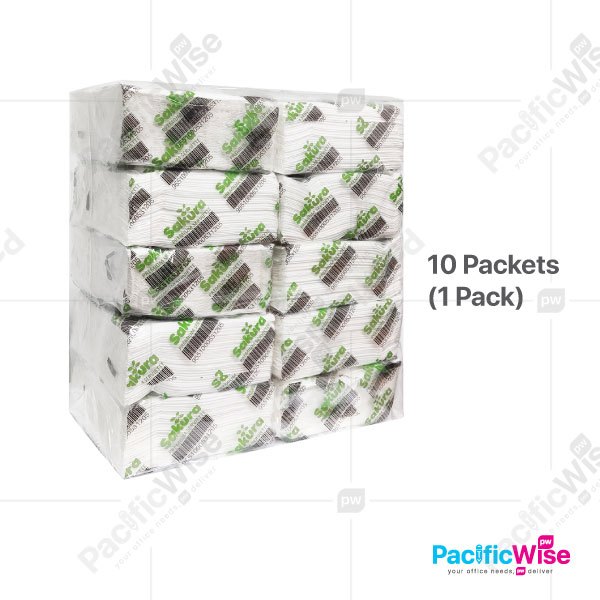 Serviettes Tissue/Sakura/Serviettes Tisu/Tissue Paper/45gsm (10 Packets ...