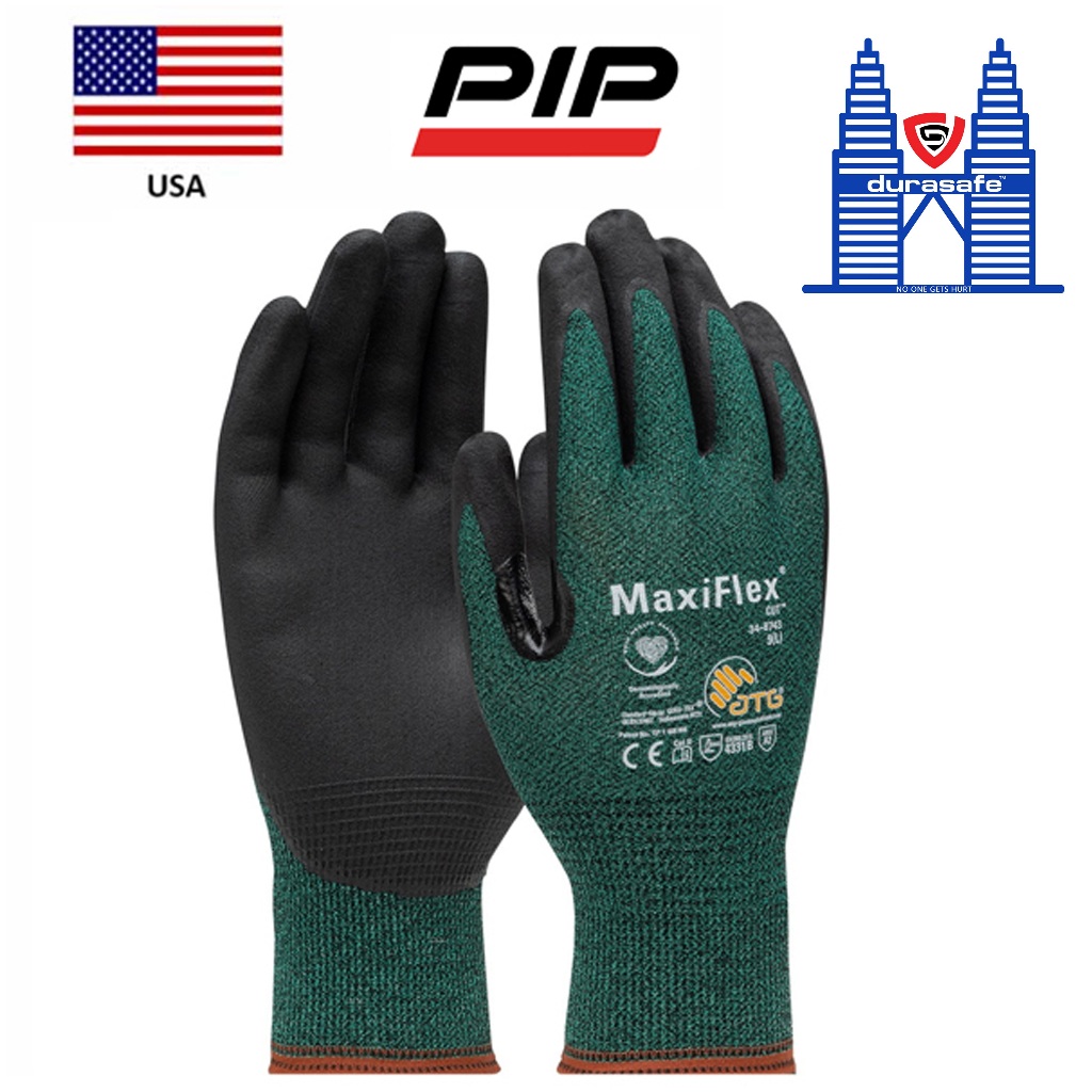 PIP ATG 34-8743 MaxiFlex Cut Premium Nitrile Palm Coated Knit Nylon ...