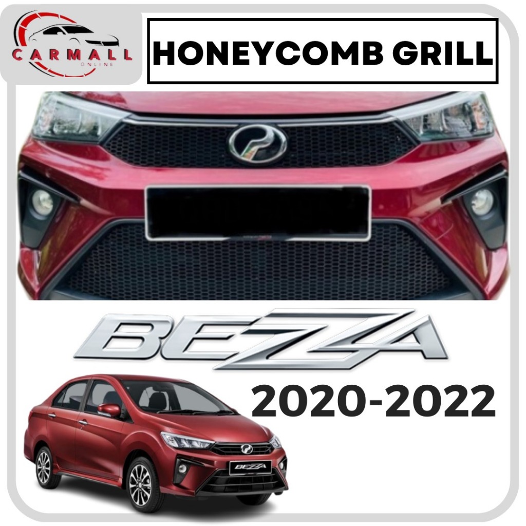 Perodua Bezza 2020-2022 Cut Honeycomb Grill Full Set Top Bottom ...
