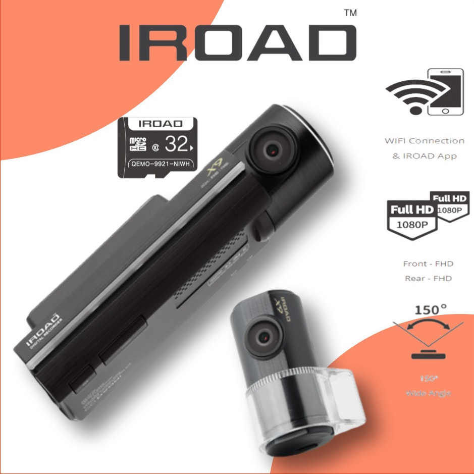 Iroad X9 Full HD Dashcam Dual Vision Car Recorder (GPS ADAS Separate ...