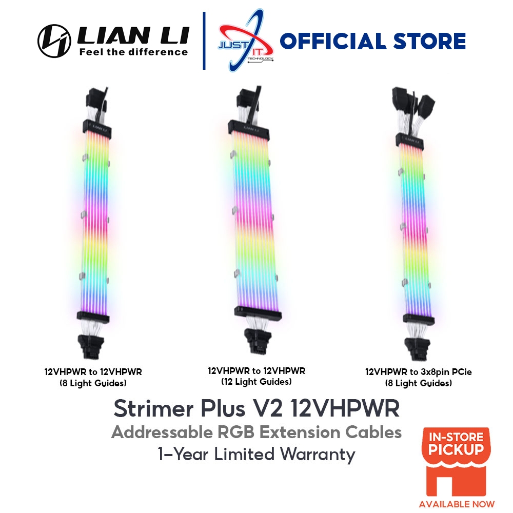 LIAN LI STRIMER PLUS V2 12VHPWR ADDRESSABLE RGB PCIE5.0 EXTENSION ...