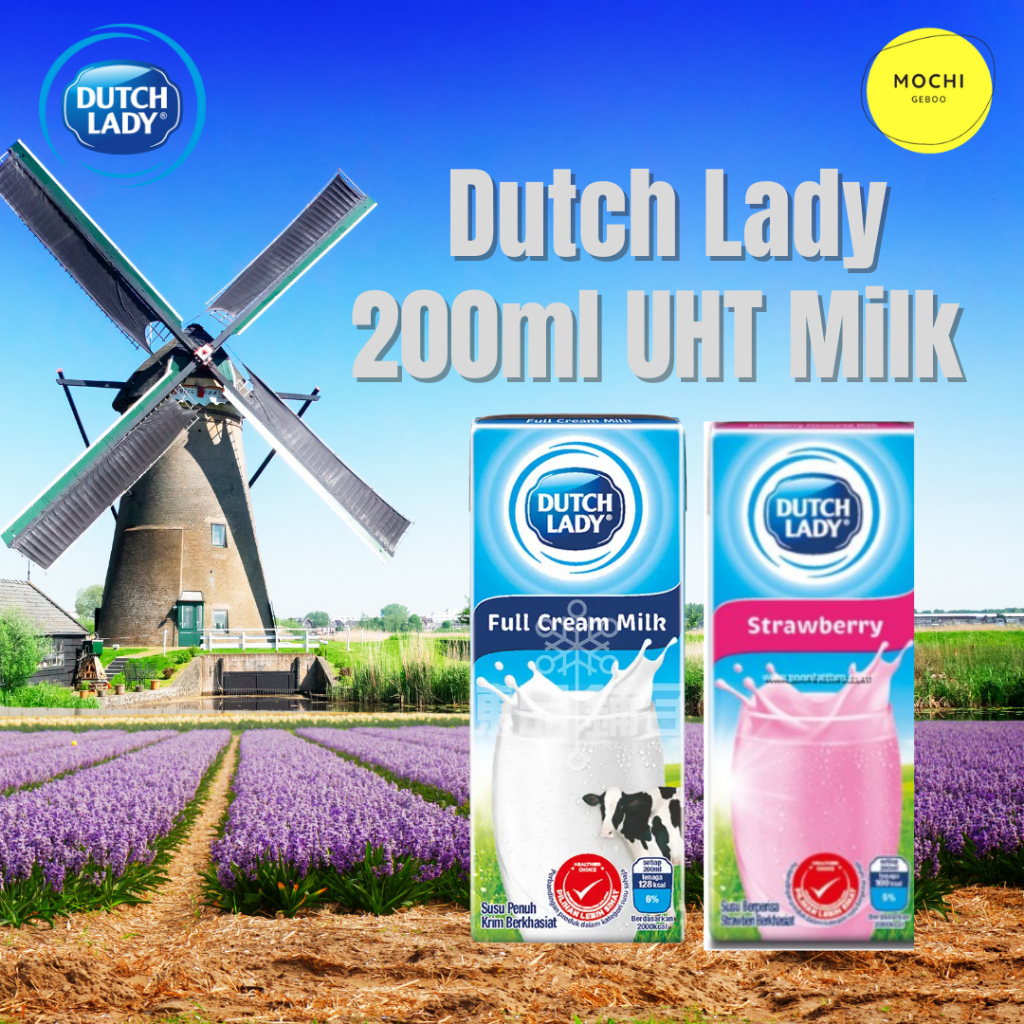 [ BY CTN ] DUTCH LADY UHT MILK CHOCOLATE STRAWBERRY COFFEE FULL CREAM ...