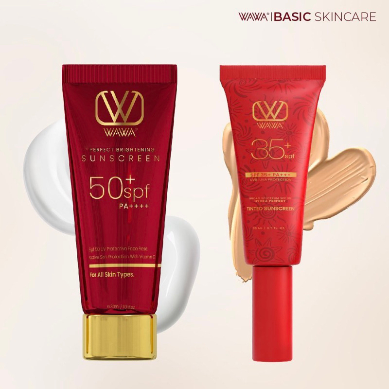 WAWA SUNSCREEN SPF50+ / TINTED SUNSCREEN SPF35+ (LIGHT/NATURAL) / GLOW ...
