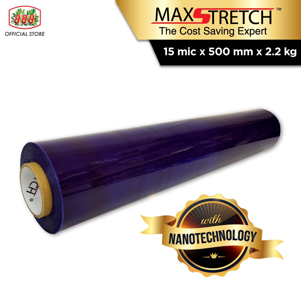 Max Stretch Film/Wrapping Firm/Plastic Pallet Wrap - Blue (500mm x 2 ...