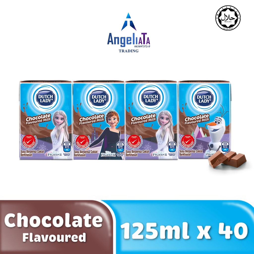 Dutch Lady Milky Disney Frozen Chocolate Flavor 125ml x 40s / 1 Carton ...