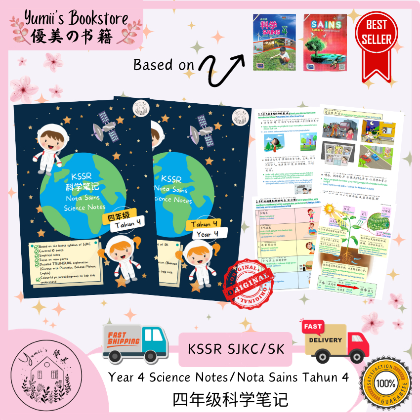 KSSR SJKC/SK Year 4 Science Notes (Colour version) | Nota Sains Tahun 4 ...
