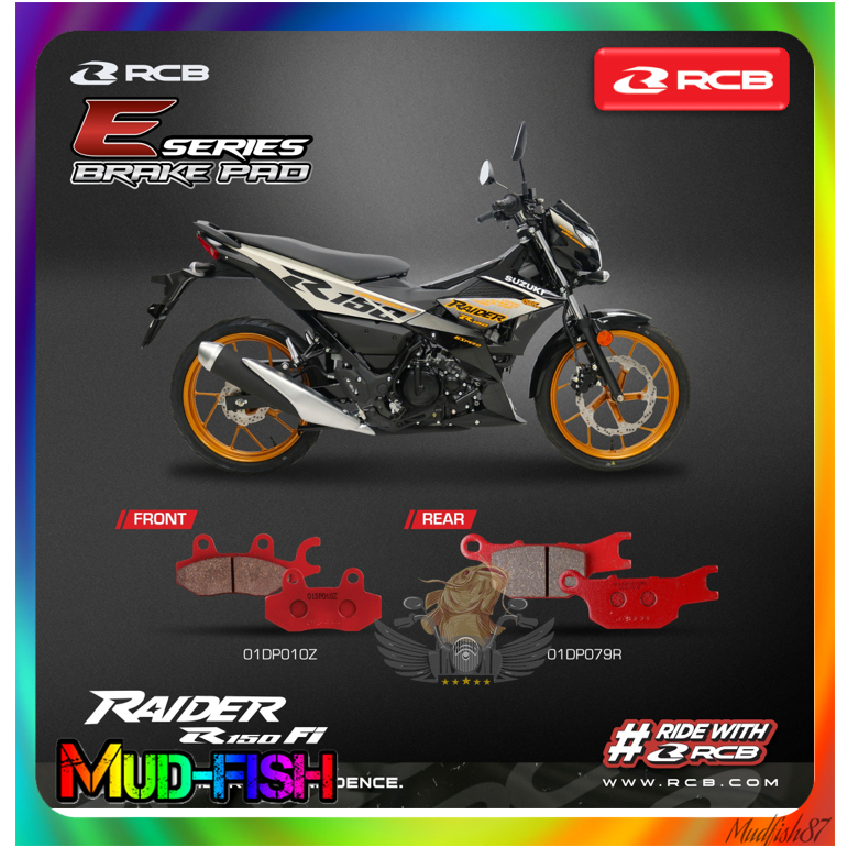 RCB DISC BRAKE PAD FOR SUZUKI RAIDER R150 FI ( E SERIES) | Shopee Singapore