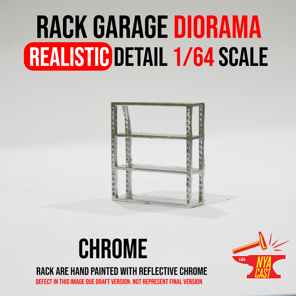 Rak Diorama Chrome Besi Bertingkat Shelf Rack Heavy Duty Diecast ...