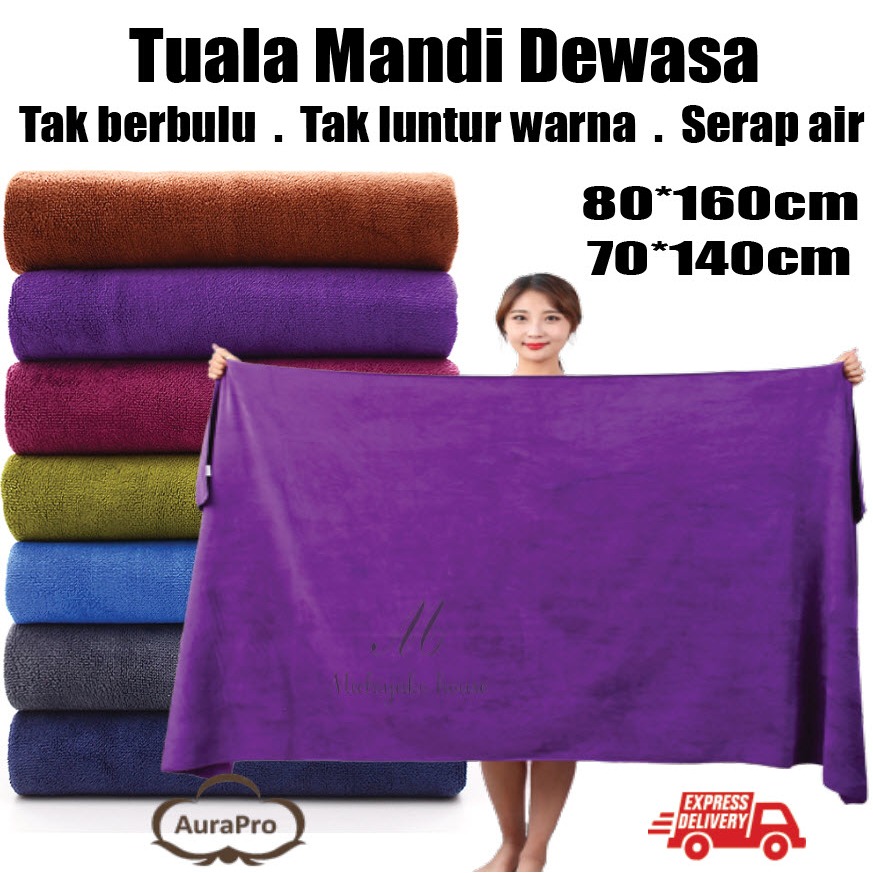 TUALA MANDI DEWASA BESAR KAIN TUALA SERAP AIR LARGE TOWELS MICROFIBER ...