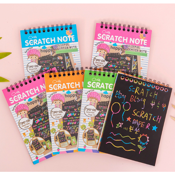 Rainbow Scratch Notebook Colorful Kids DIY Activity Craftbook Buku ...