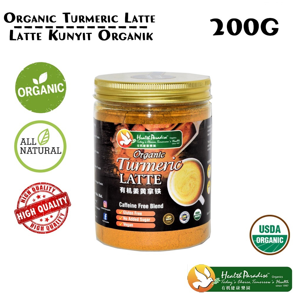 Health Paradise Organic Turmeric Latte 200gm ( EXP: 10/26 ) | Shopee ...