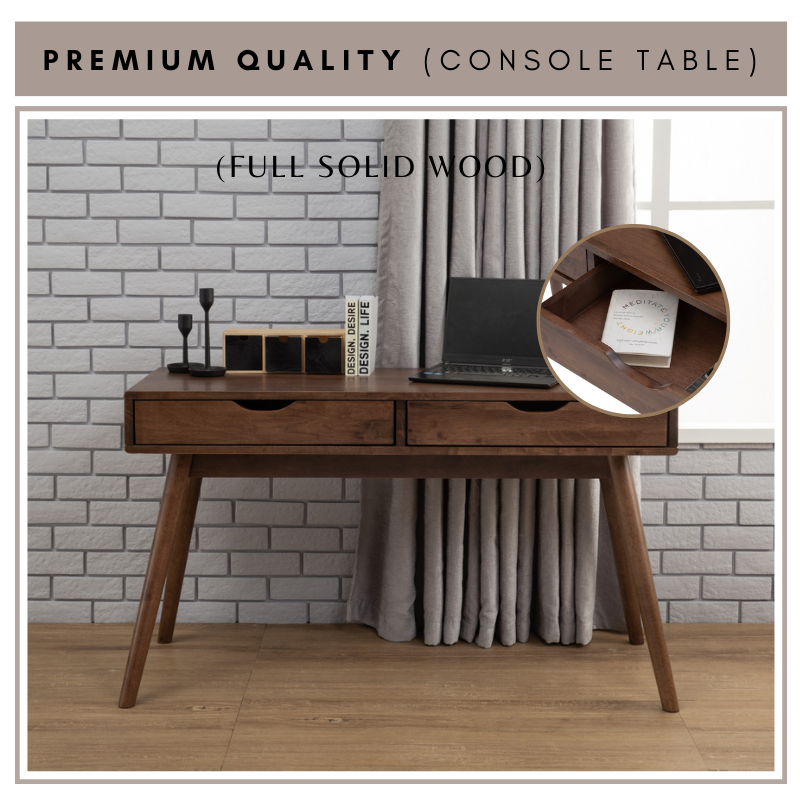 Alora Furniture - LAMAR Full Solid Wood Console Table With Drawer ...