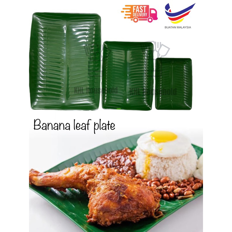 Plastic Banana leaf plate / Banana leaf fat rice plate/Fat rice plate ...