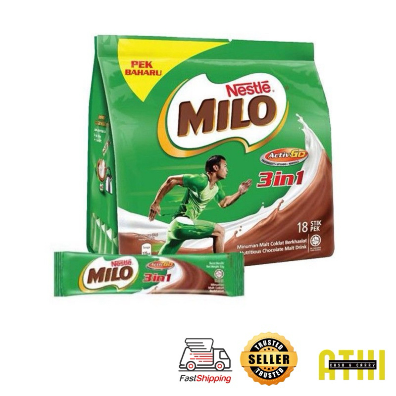 Nestle Milo Active-Go 3 In 1 ( 33g × 14 sticks) | Shopee Singapore
