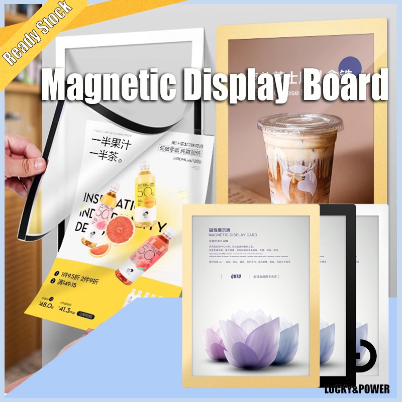 A4 magnetic frame Magnetic Display Board Wall Stick Frame document ...