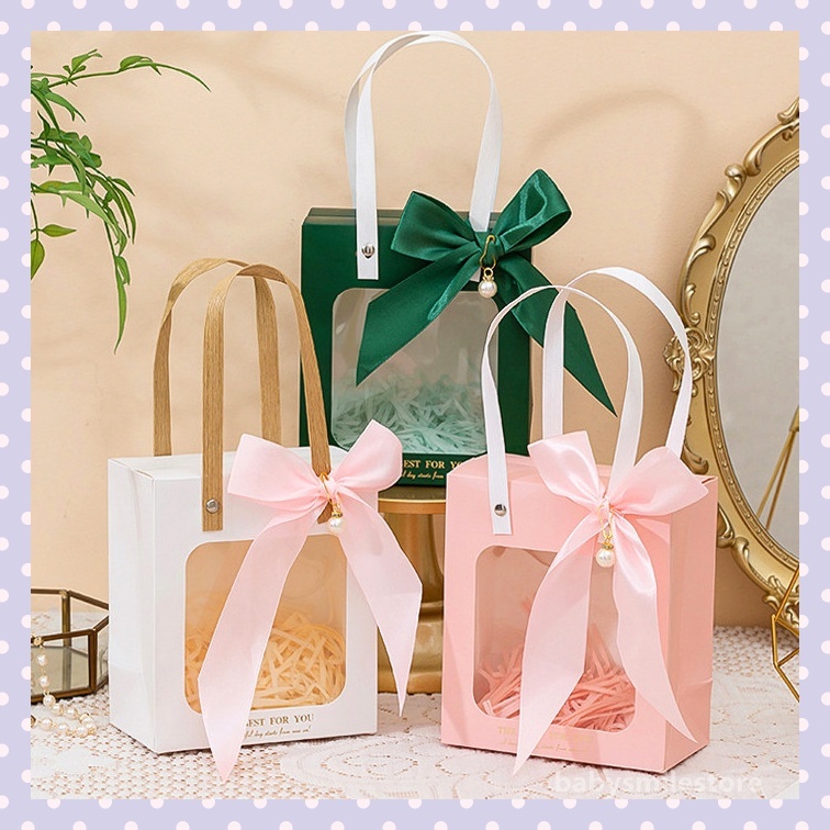 Window Paper Bag Transparent Box Bag Wedding Doorgift Bag Raya Bag ...