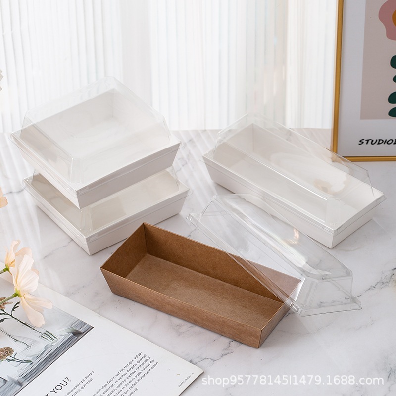 Kraft/White Paper Cake Box Sandwich Box Paper Food Packaging Dessert ...