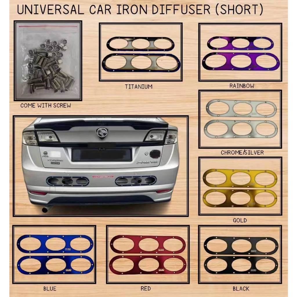 Universal Diffuser 3 Holes Rear Bumper Air Diversion Diffuser Panel ...