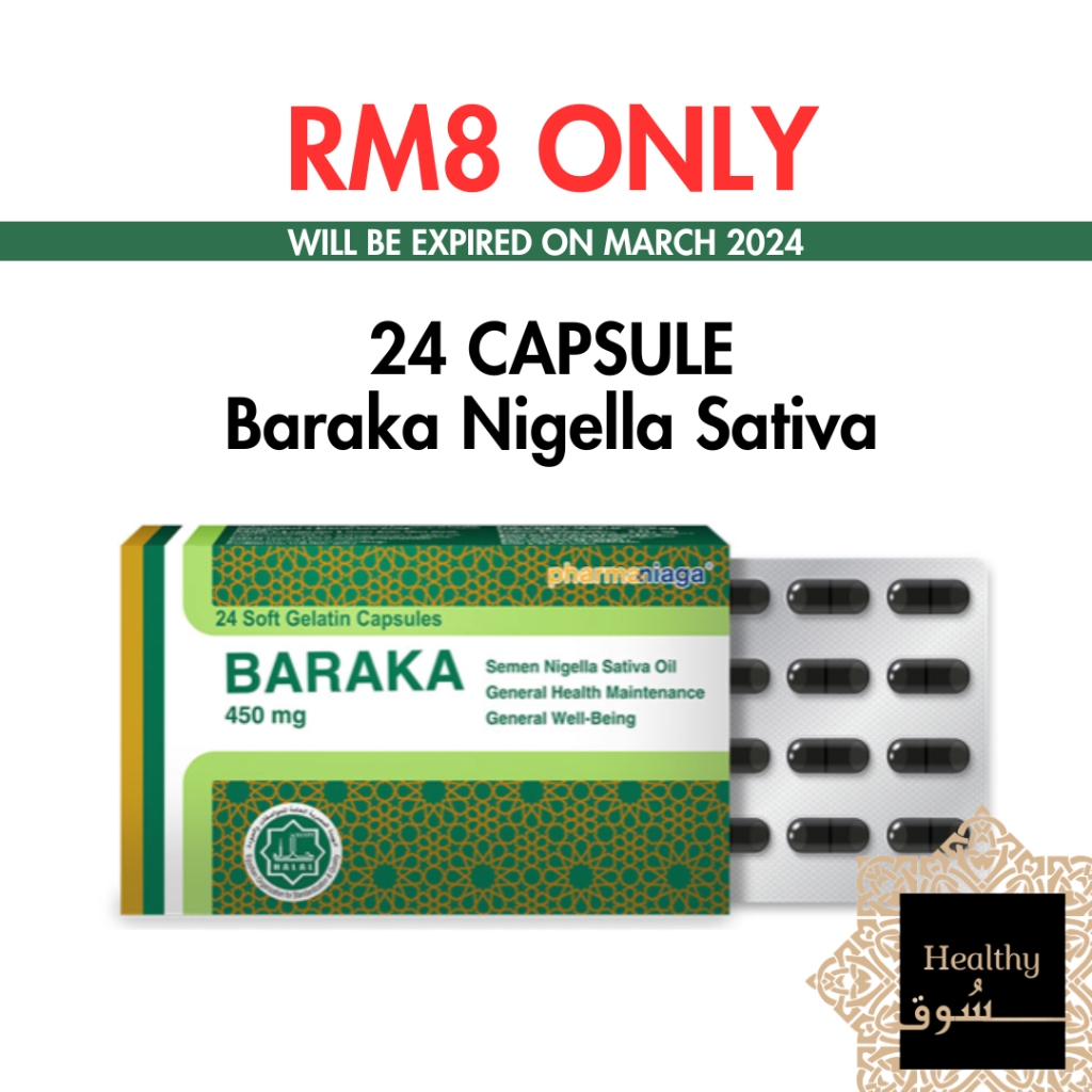 EXP MARCH 2024 Baraka Nigella Sativa/ Black Seed Capsule/ Habbatussauda ...