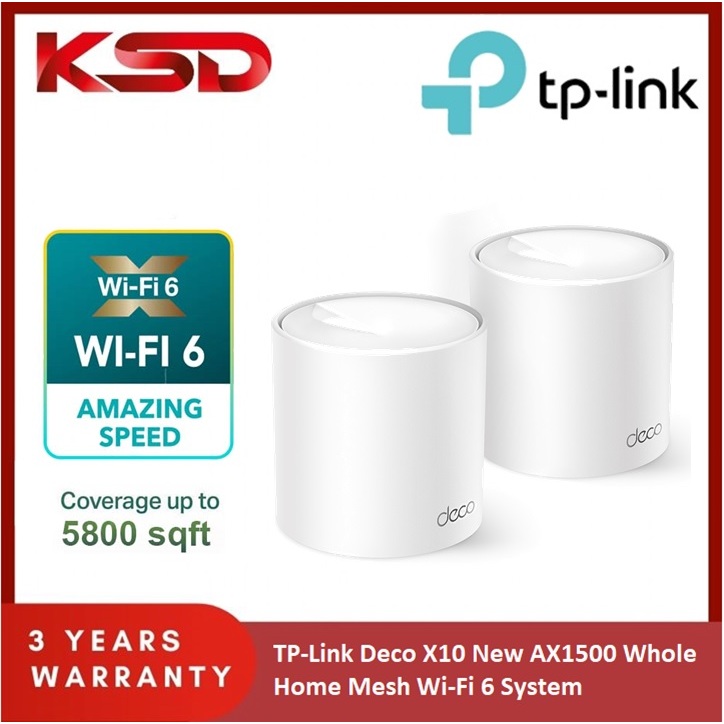 TP-Link Deco X10 (2-pack or 3-pack) AX1500 Whole Home Mesh Wi-Fi 6 ...