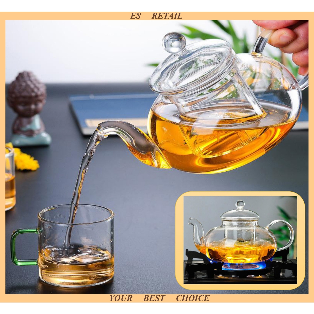 Teapot with strainer Glass jug Borosilicate glass teapot jug Tea pot ...