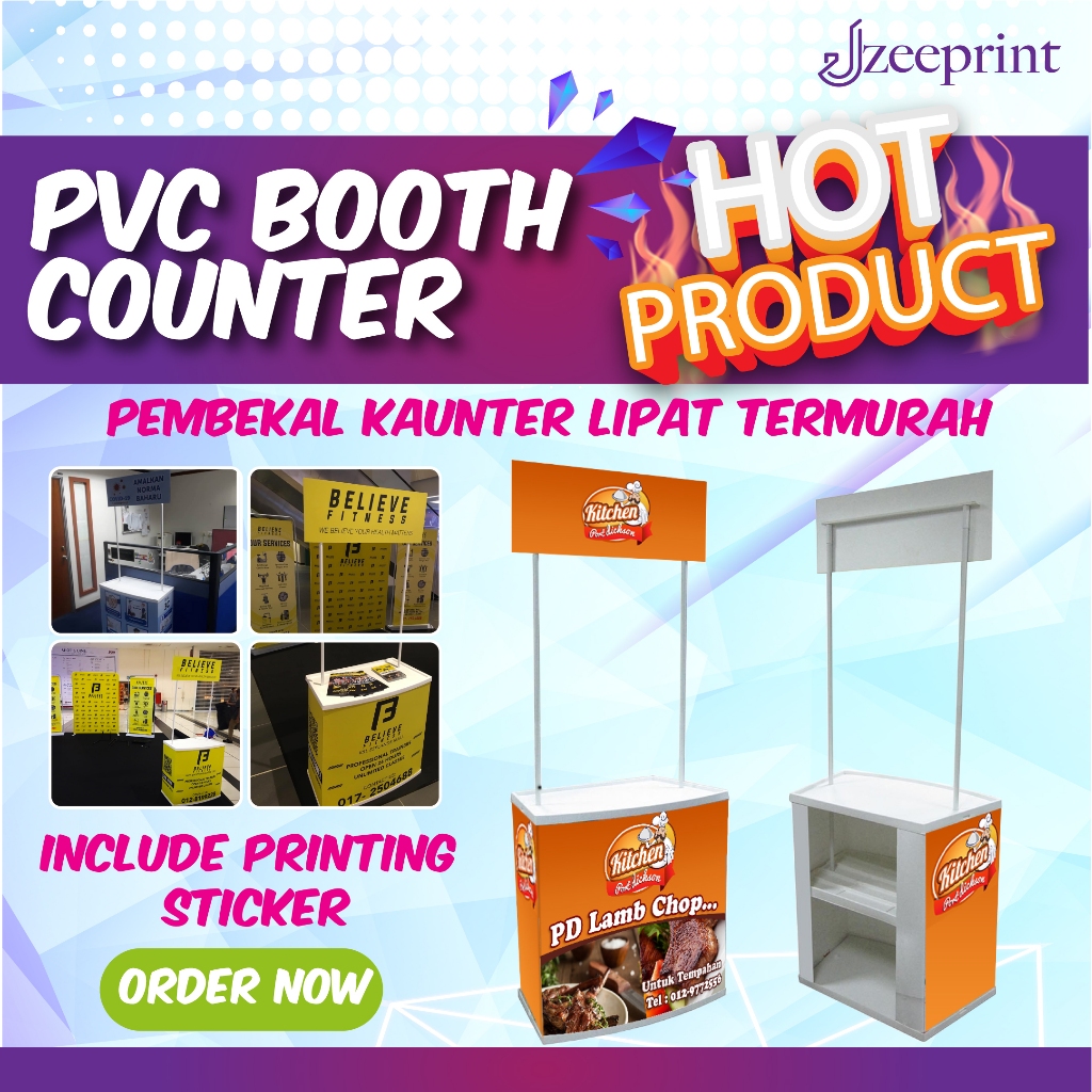 PVC Counter Booth / PVC Portable Booth Counter / PVC Table Display ...