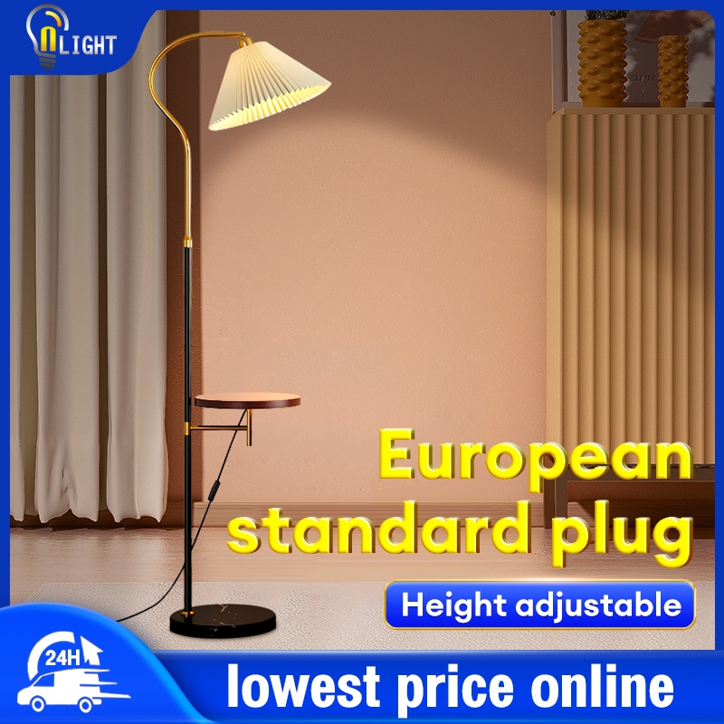 Floor Stand Lamp Modern Led Stand Light with Table Lampu Ruang Tamu ...