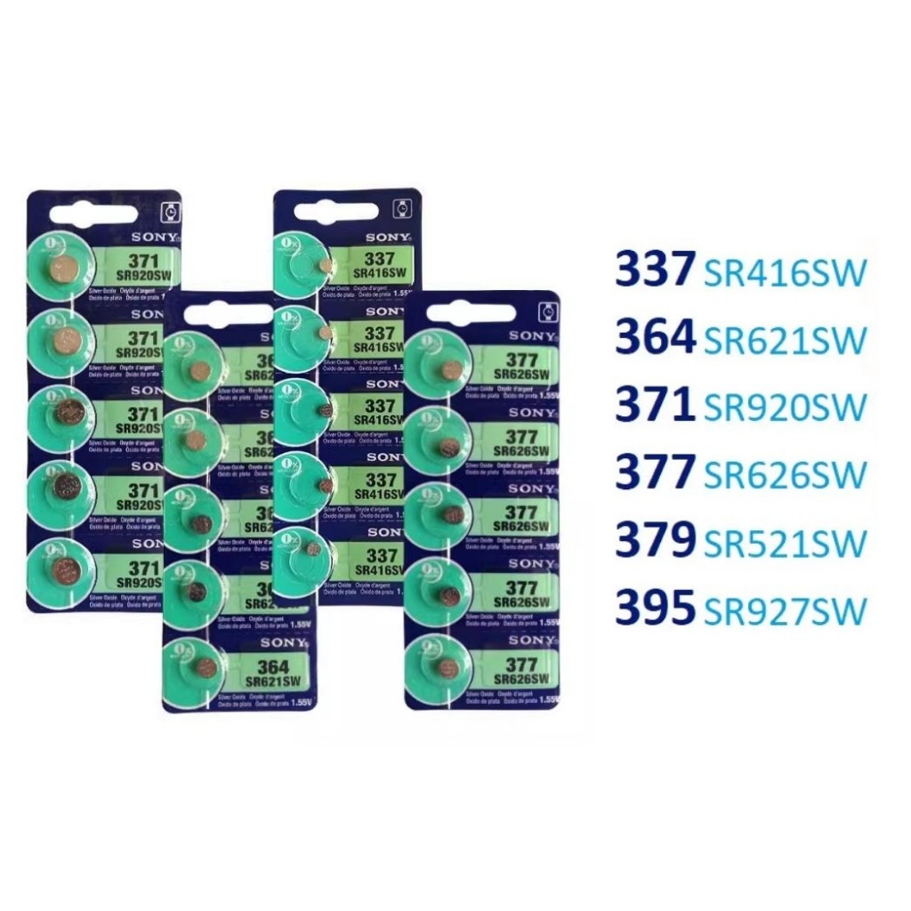 Sony 1.55V Lithium Button Cell Battery 337 SR416SW • 364 SR621SW • 371 ...