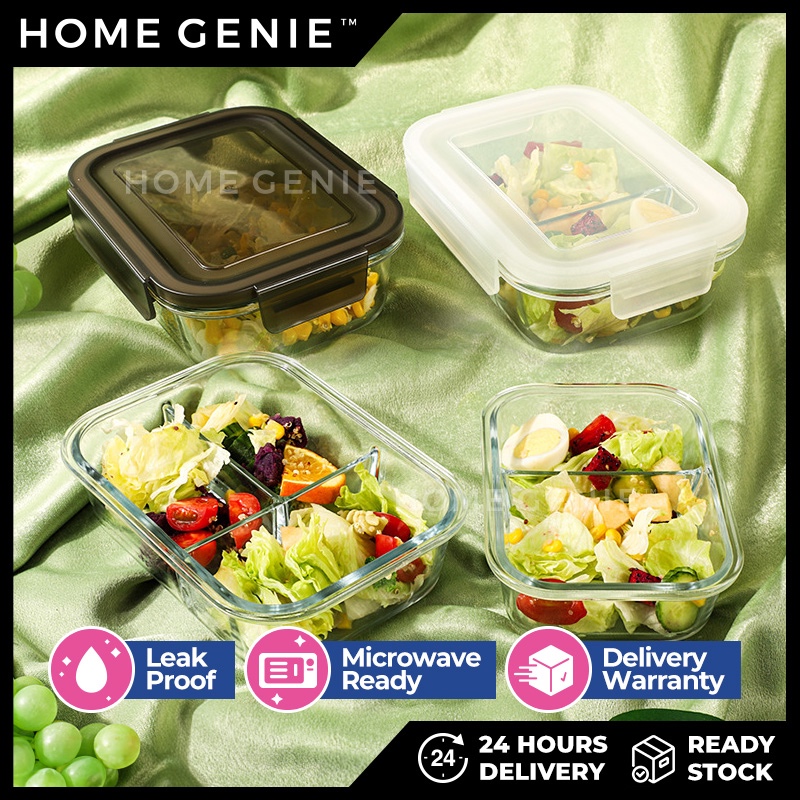 Heat Resistant Borosilicate Glass Container Thick Durable Build Food ...
