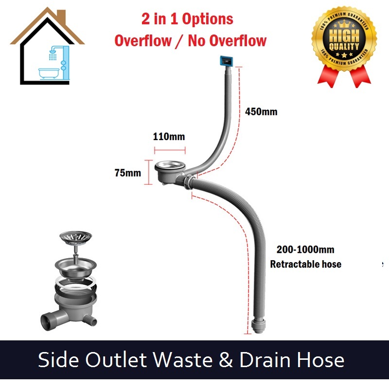 [Model:1922] High Quality PP Material Side Outlet Kitchen Sink Waste ...