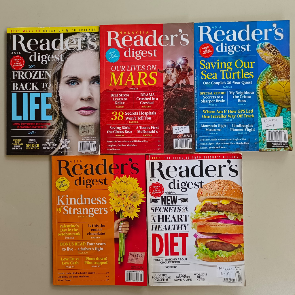 [PRELOVED] Reader's Digest The World's Best Loved Magazine English ...