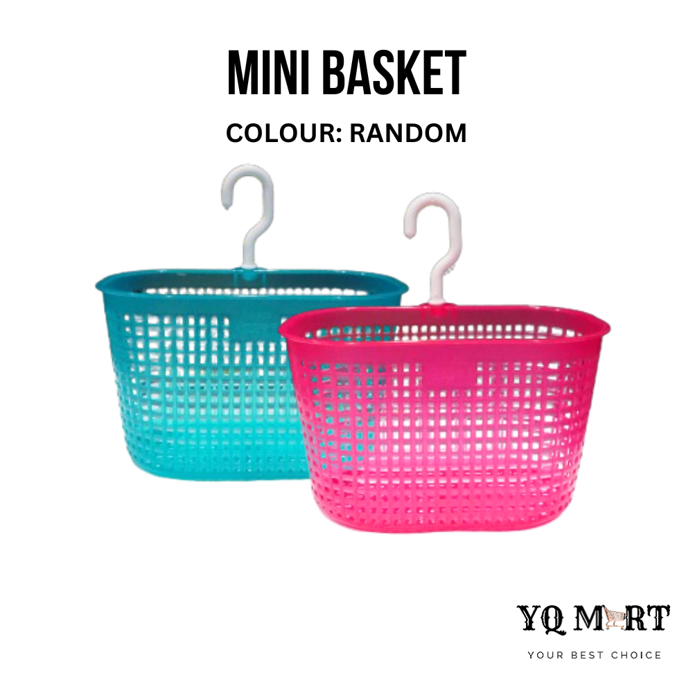 Plastic Mini Basket with hook/Plastik Bakul Kecil Mini dengan Cangkul ...
