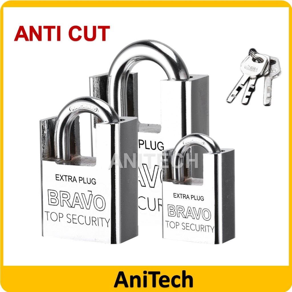 Anti Cut Padlock Stainless Steel Heavy Duty Brass Durable Safety ...