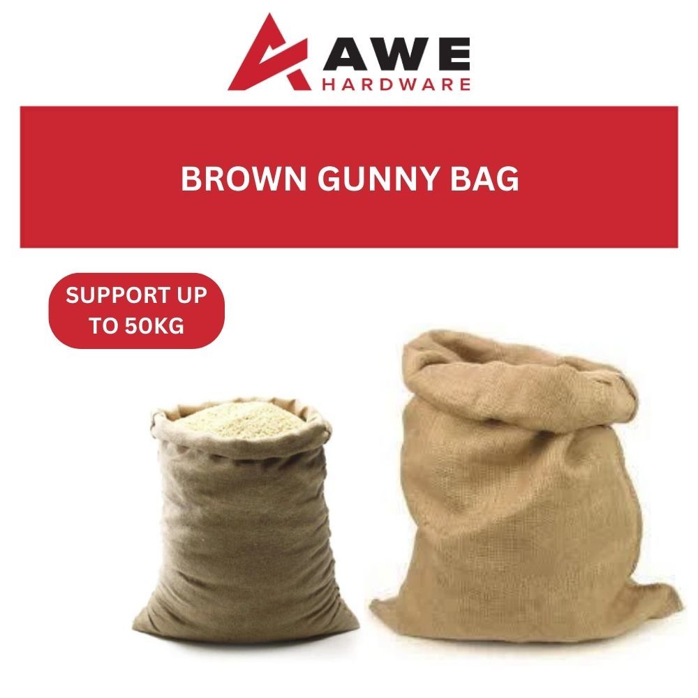 [ Support up to 50kg ] Brown Gunny Bag Beg Guni Potato Onion Groceries ...