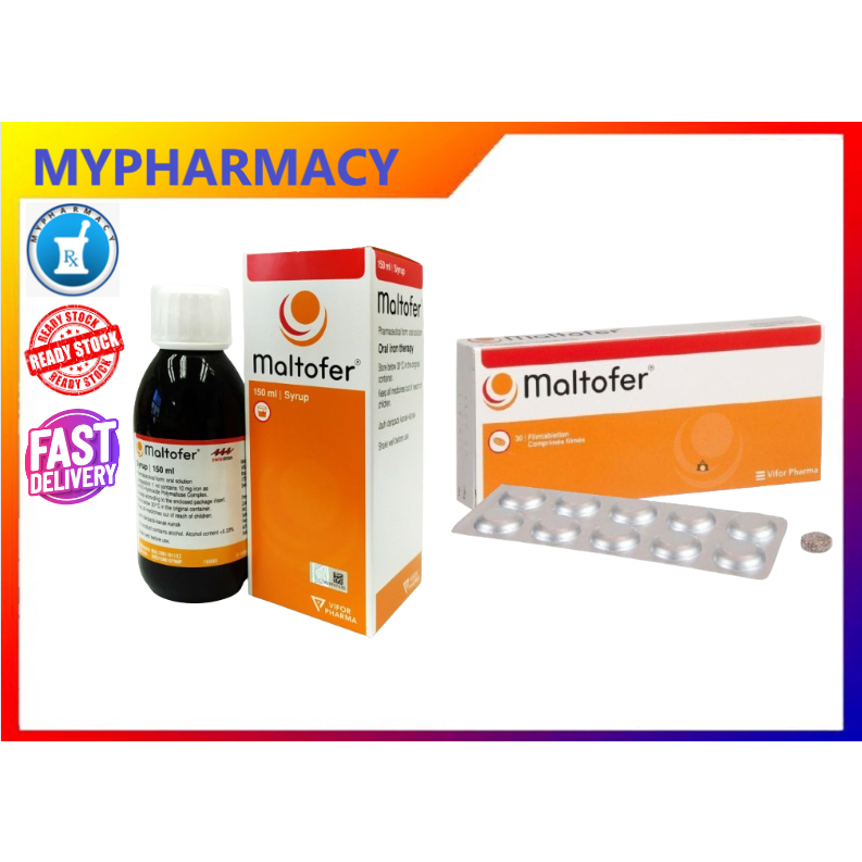 Maltofer Chewable Tablet 30's / Syrup 150ml / iron supplement / bantu ...